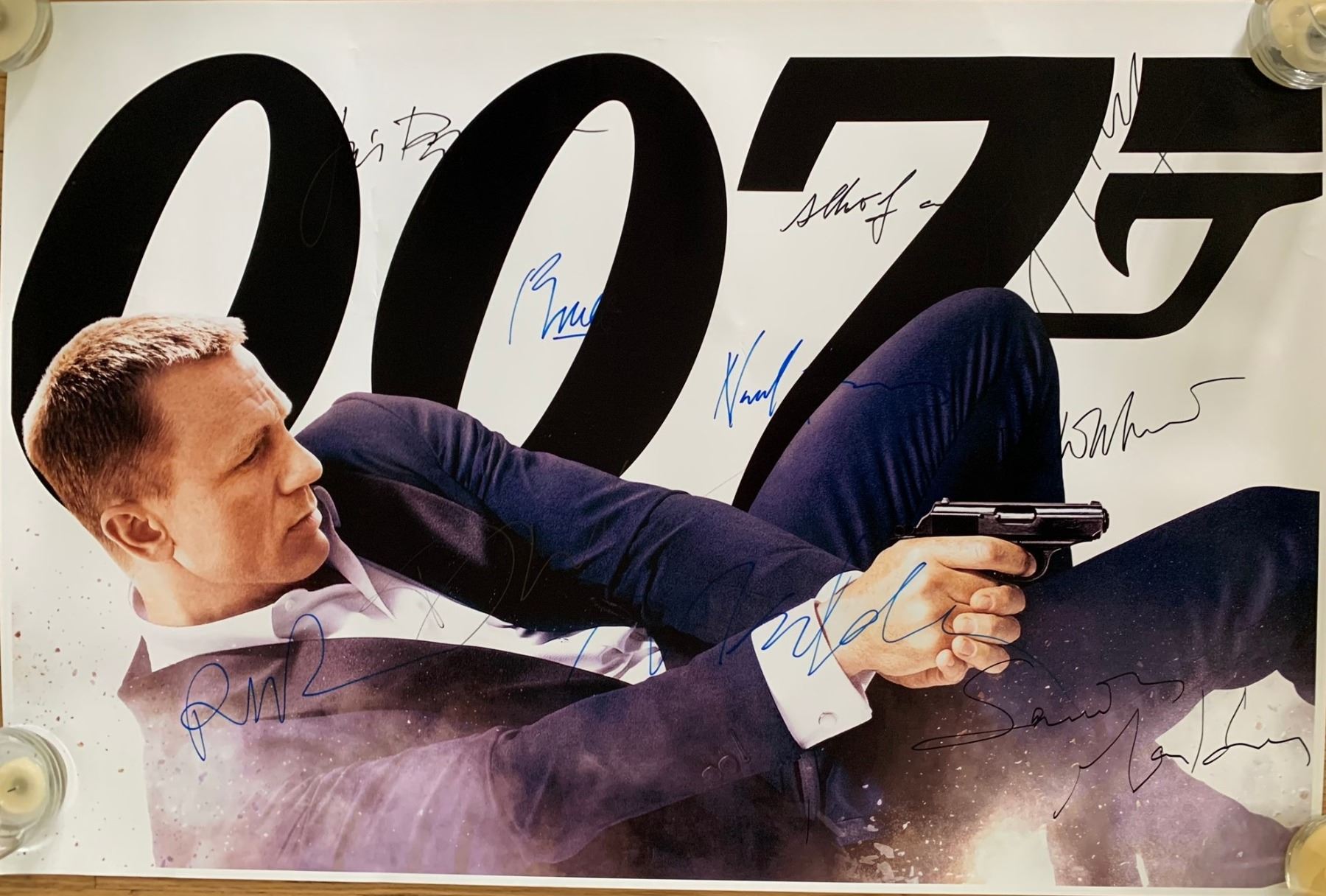 Signed 007 Movie Poster