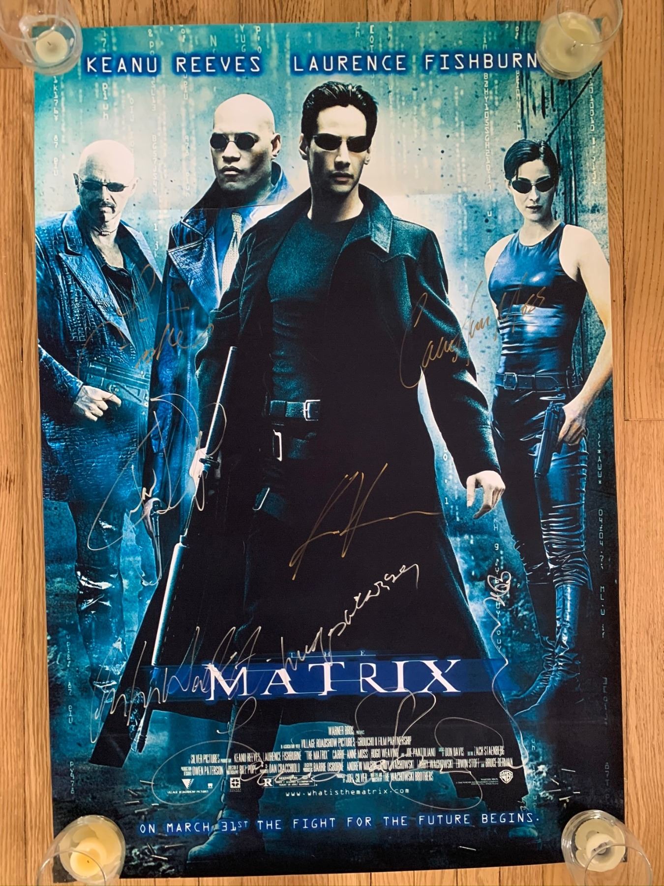 Signed The Matrix Movie Poster