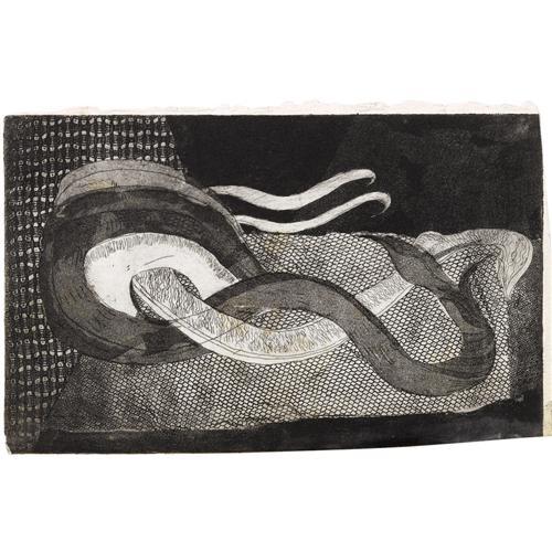 FLORA BLANC REEDER, Early Texas etching FLORA BLANC REEDER (1916-1995)