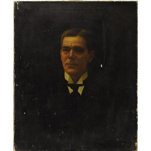 SOLOMON SALOMON, Early Texas oil/linen, 1919 SOLOMON SALOMON (1869-1937)