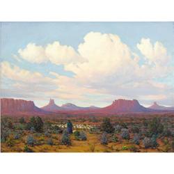 DWIGHT HOLMES, Early Texas o/c, 1978 DWIGHT HOLMES (1900-1985)