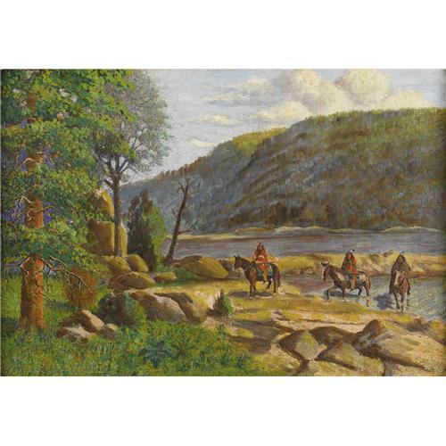 H.W. CAYLOR, Early Texas o/c H.W. CAYLOR (1867-1932)