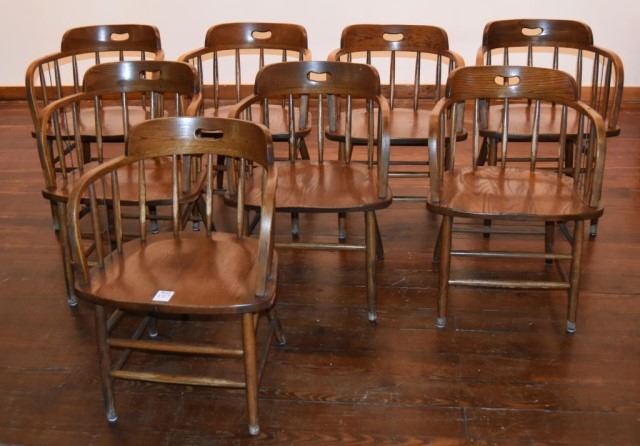 Barrel Back Saloon Chairs (8)