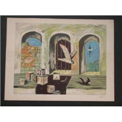 DAVID MESHULAM Litho Surrealism Israel