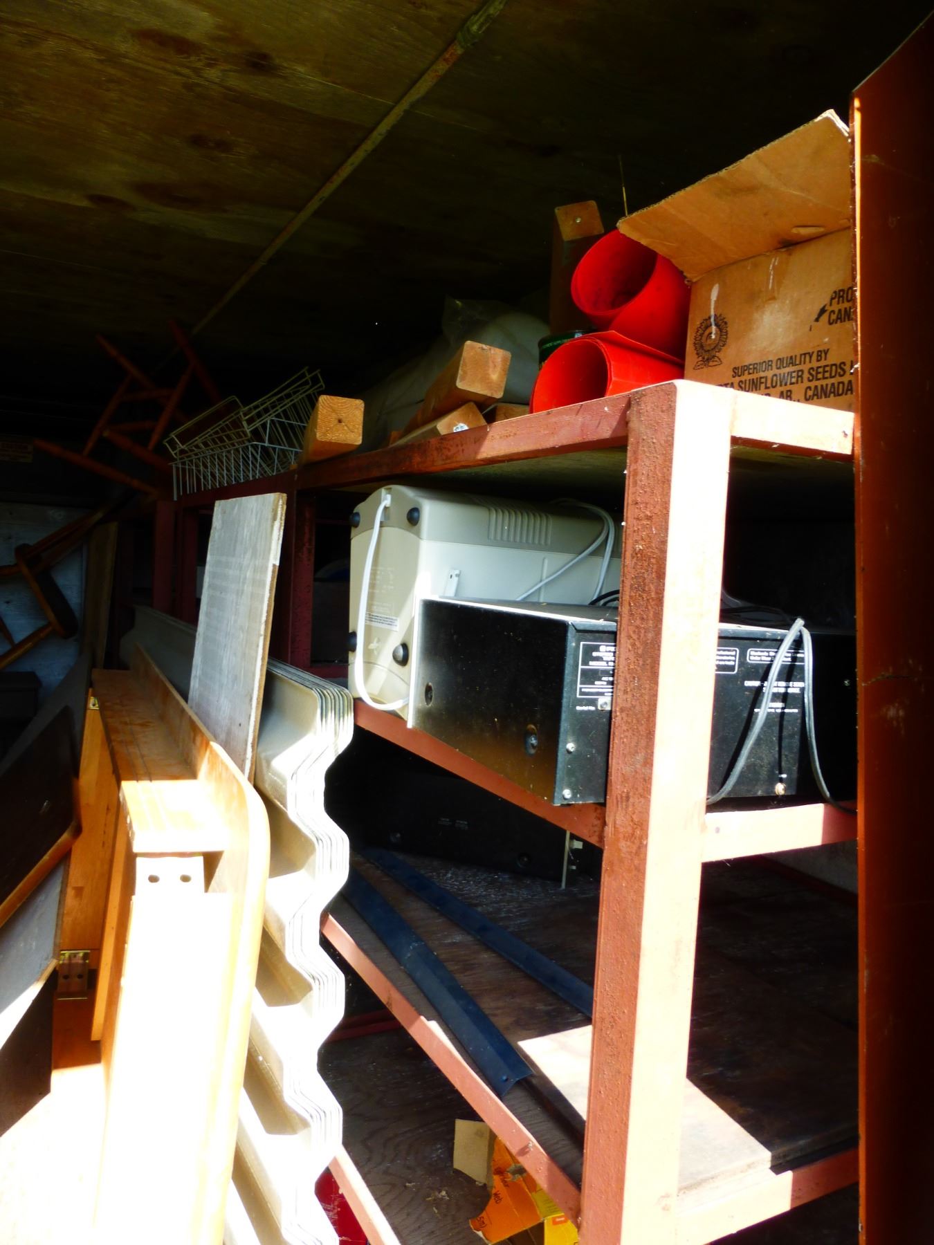 GREY INSULATED STORAGE UNIT ON SKIDS WITH REEFER & CONTENTS