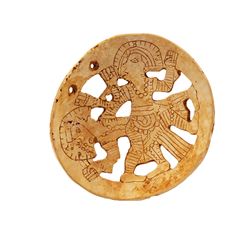 Native American Mississippian Moundbuilder period shell gorget.
