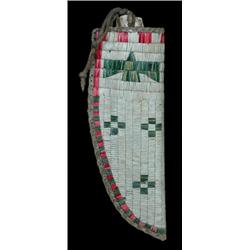 Parfleche Knife Sheath with Quill Work