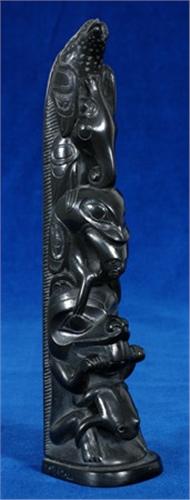 Charles Edenshaw Argillite Totem Carved