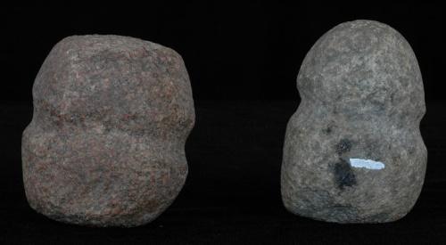 Two Ancient Stone Mauls 4 1/2" H.