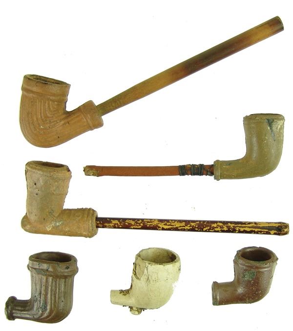 Old Clay Trade Pipe Display