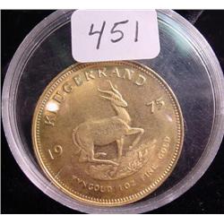 1975 1 oz. Krugerrand Gold Coin BU