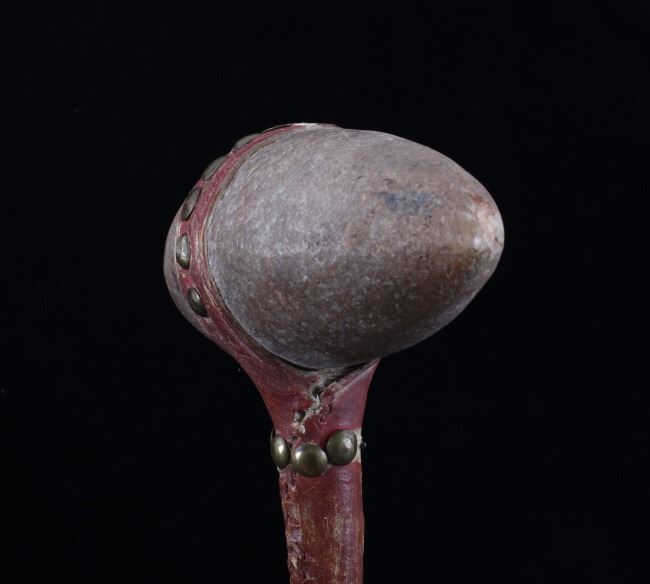 Comanche Stone Head Horseback War Club 19th C.