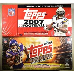 2007 & 2013 TOPPS FOOTBALL COMPLETE SETS- SEALED