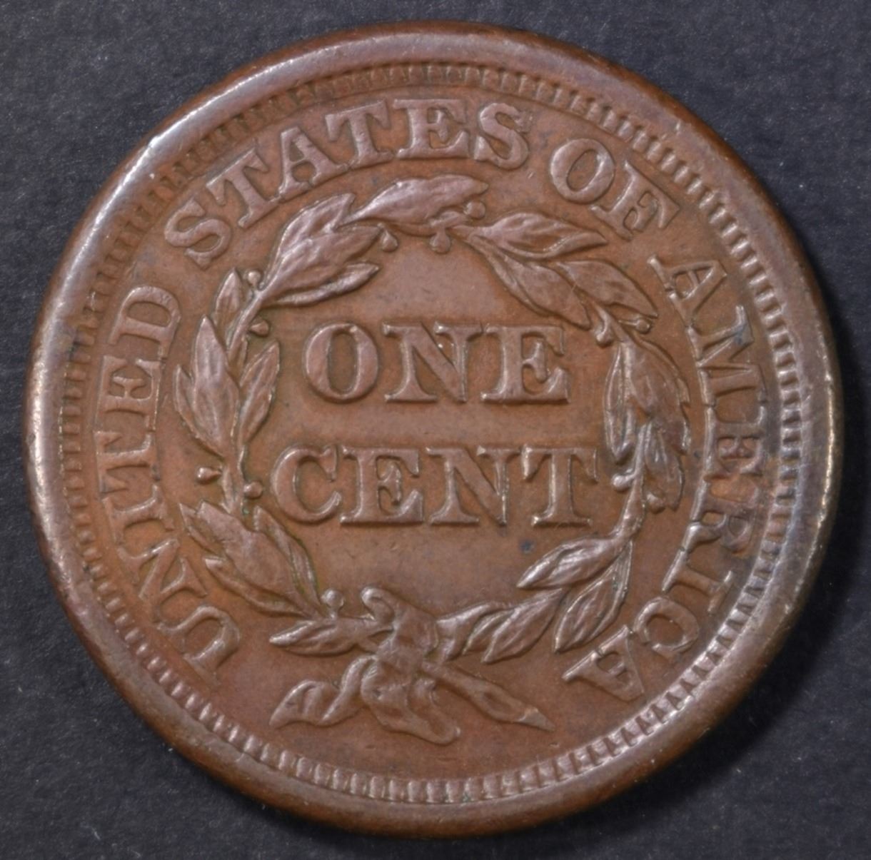 1856 LARGE CENT BU