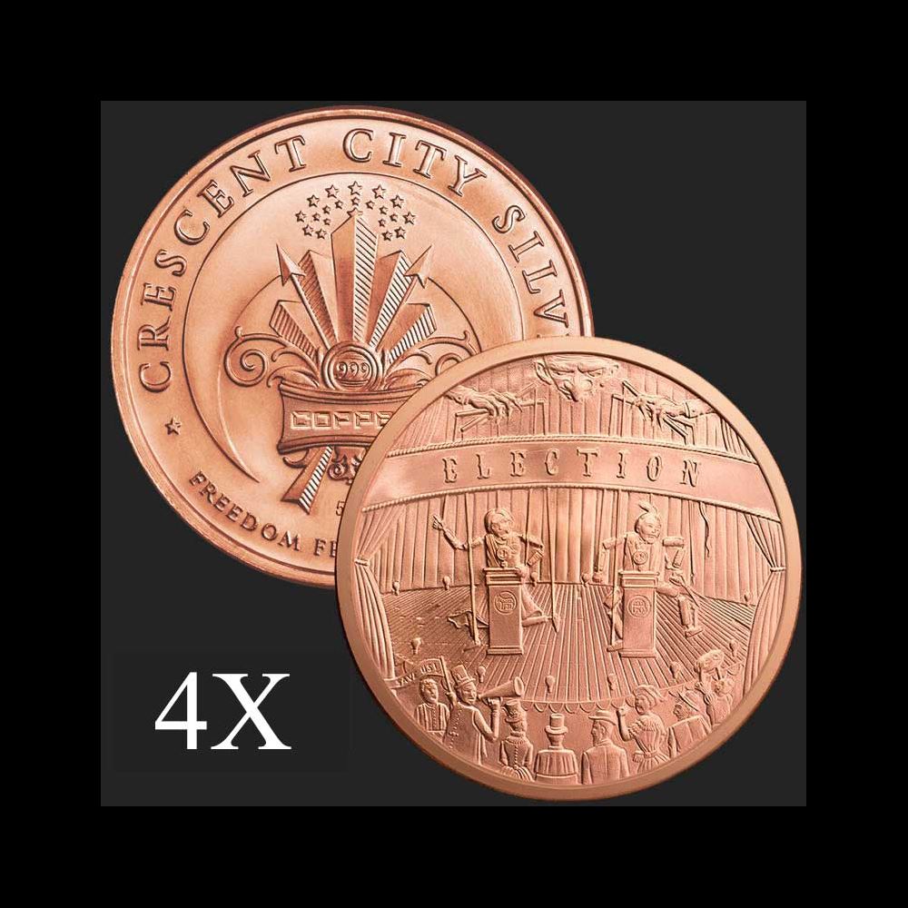 5 oz Election .999 Fine Copper Bullion Round