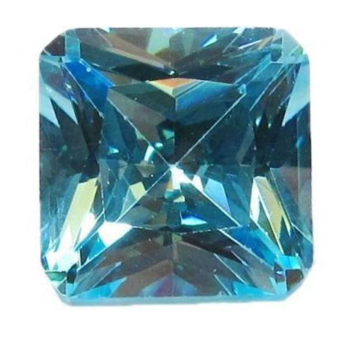 16ct Blue Princess Cut BiancoÂ® Lab-created Diamond
