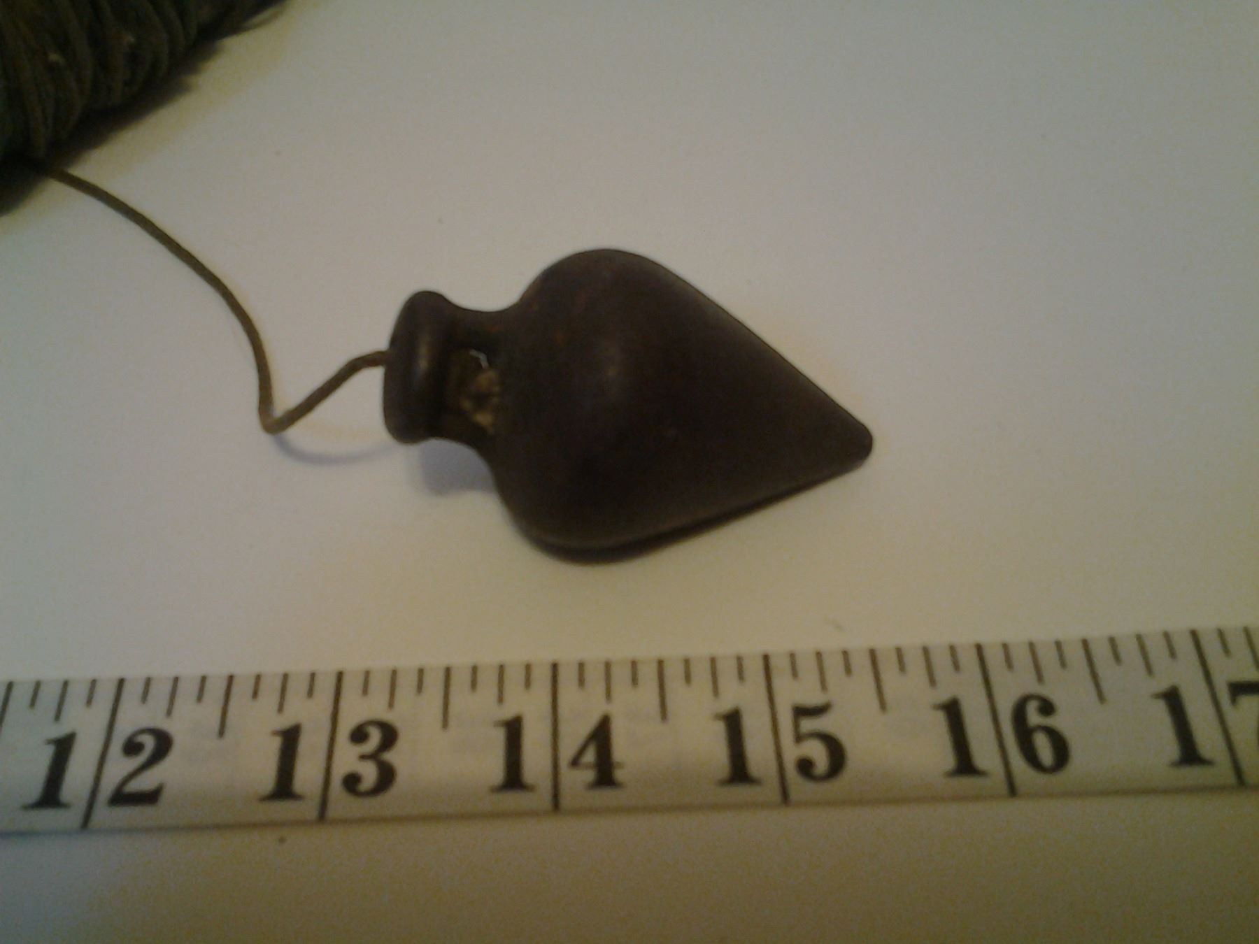 VINTAGE BRASS PLUMB WITH ROPE