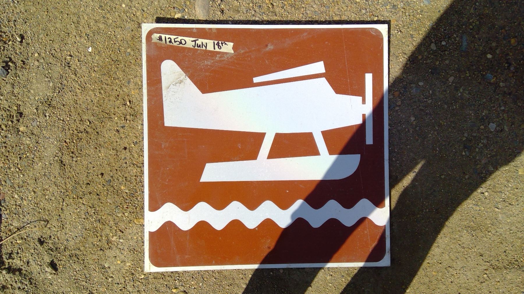 AIRPLANE WATER LANDING SIGN - Schmalz Auctions