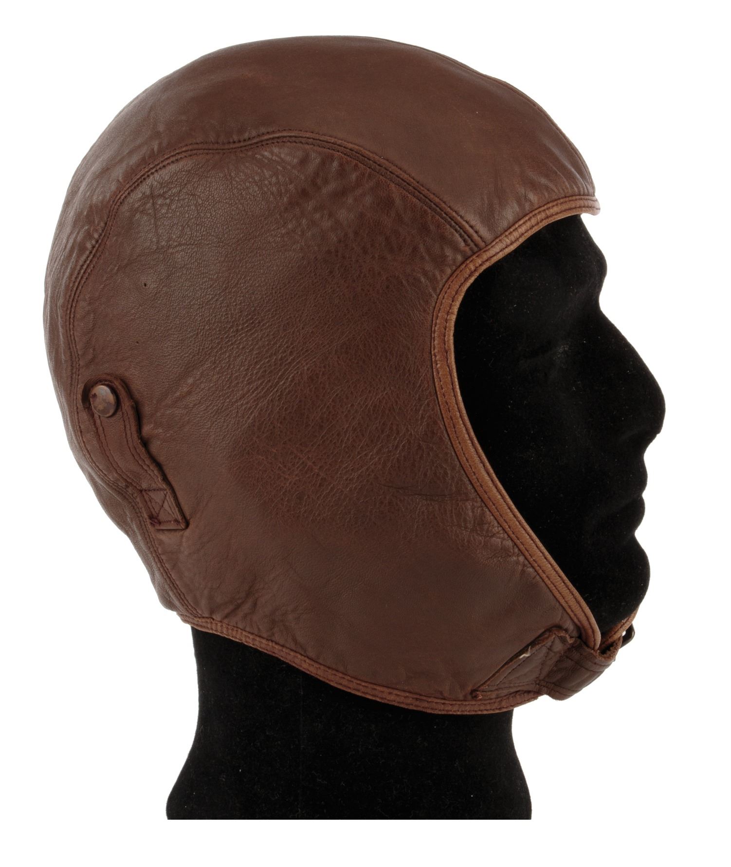 Howard Hughes personal leather aviator helmet and mask.