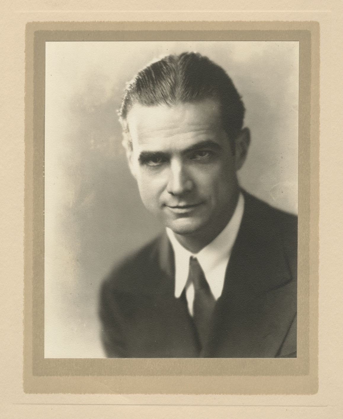 Howard Hughes personal vintage presentation portrait in portfolio.