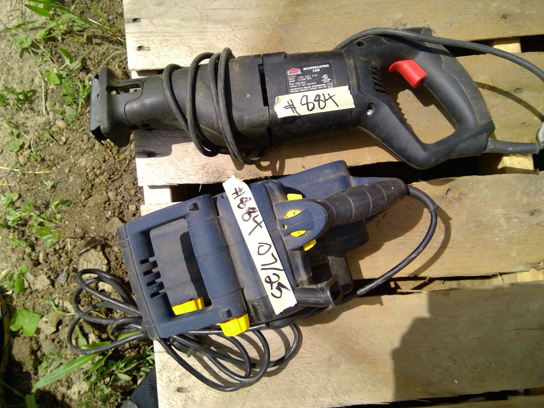 Jobmate Reciprocating Saw and Mastercraft Electric Belt Sander