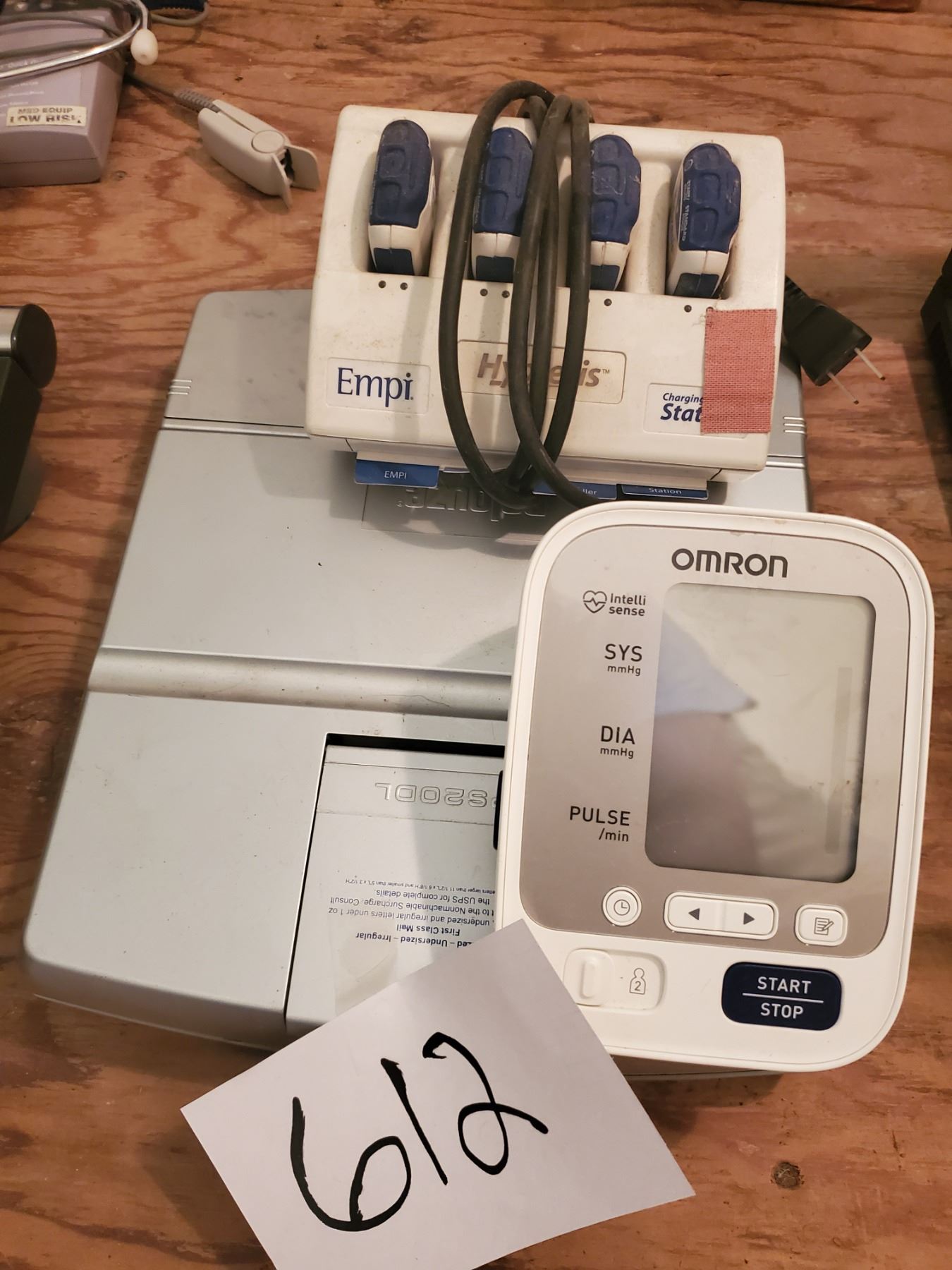 Pelouze PS20DL Tabletop Scale, Empi Hybresis Charging Station, Omron BP ...