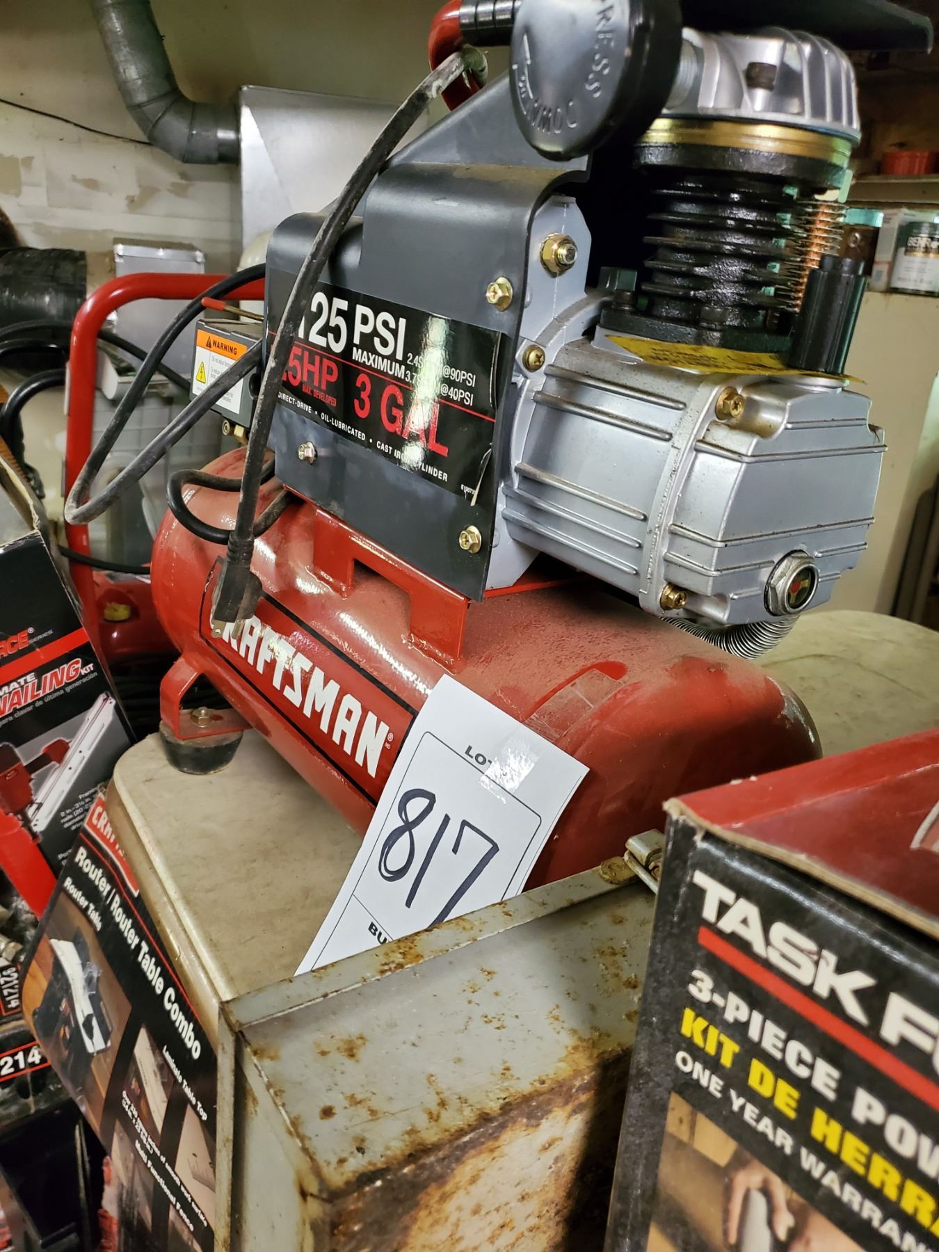 Like-New Craftsman 125 PSI, 3 Gal. Air Compressor, 1.5 HP