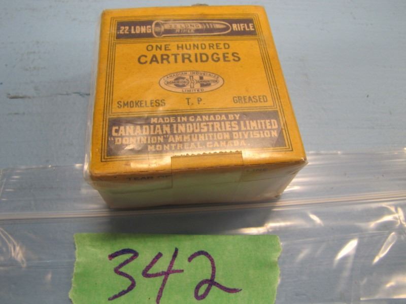 collector box 100 rounds Canadian Industries Limited 22 long rifle ...