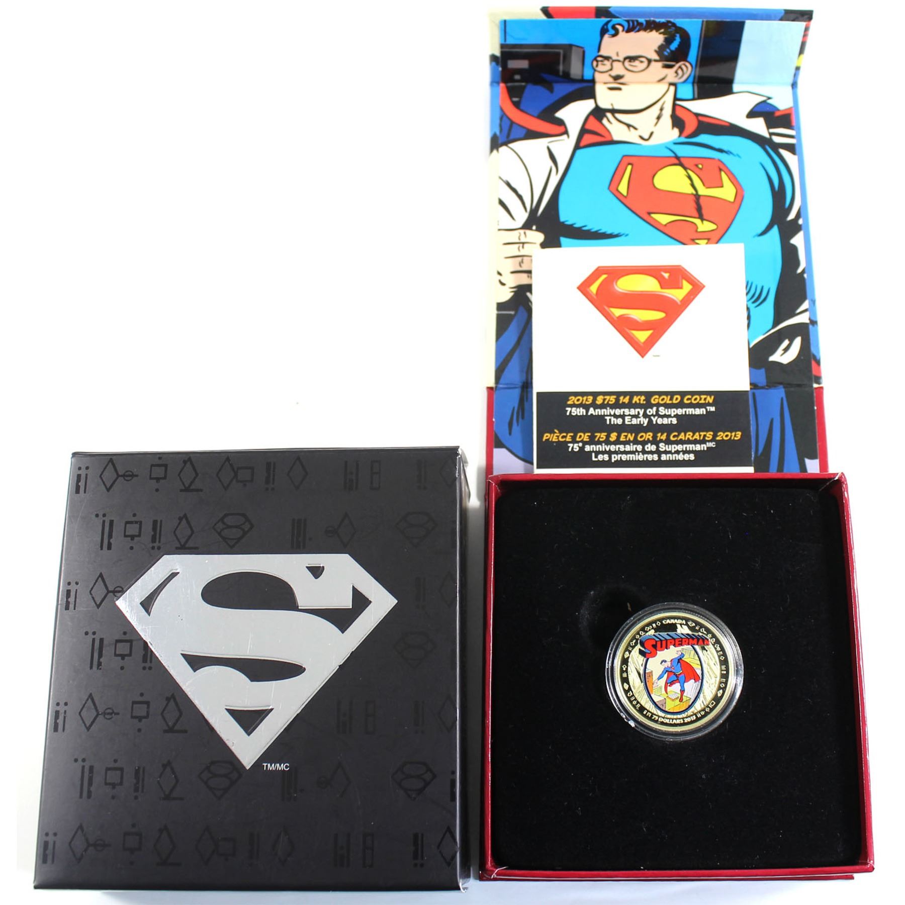 Canada 2013 $75 Superman: The Early Years 14K Gold Coin. This coin ...