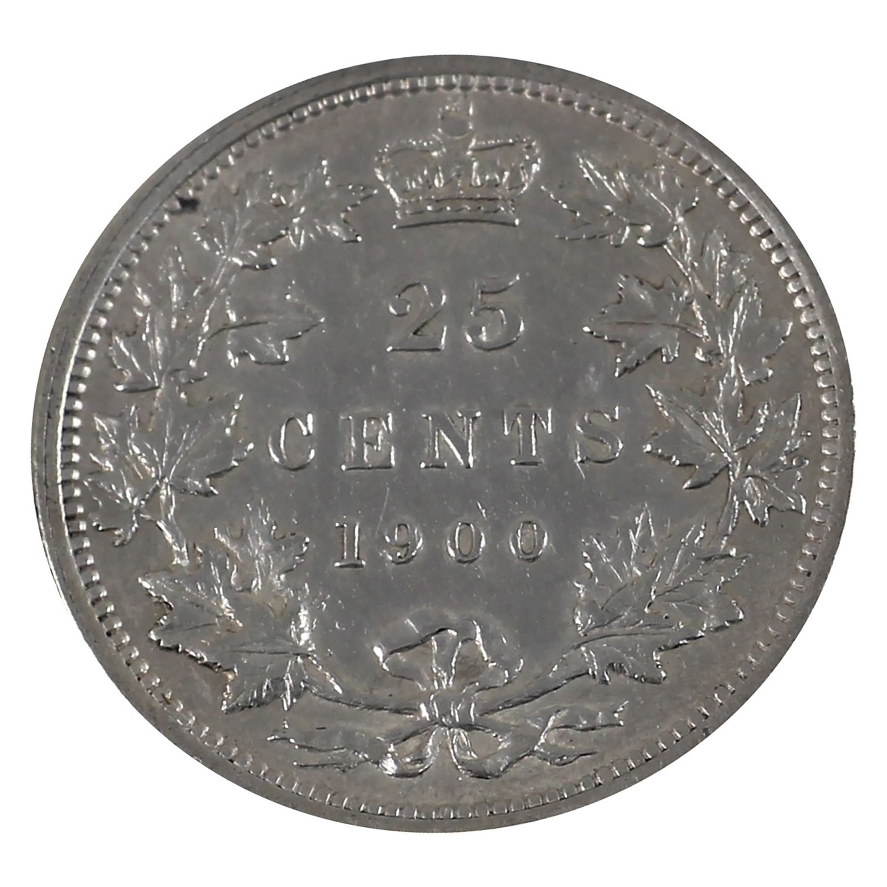 25-cent 1900 ICCS Certified EF-40.