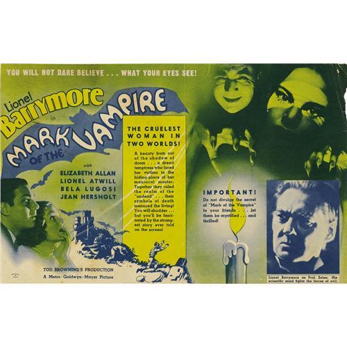 Mark of the Vampire (MGM, 1935). Herald (7" x 10 1/2"