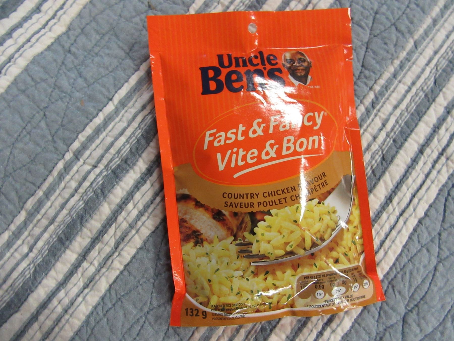 UNCLE BENS CHICKEN FLAVOR FAST & FANCY RICE (132 G) - PER PKG
