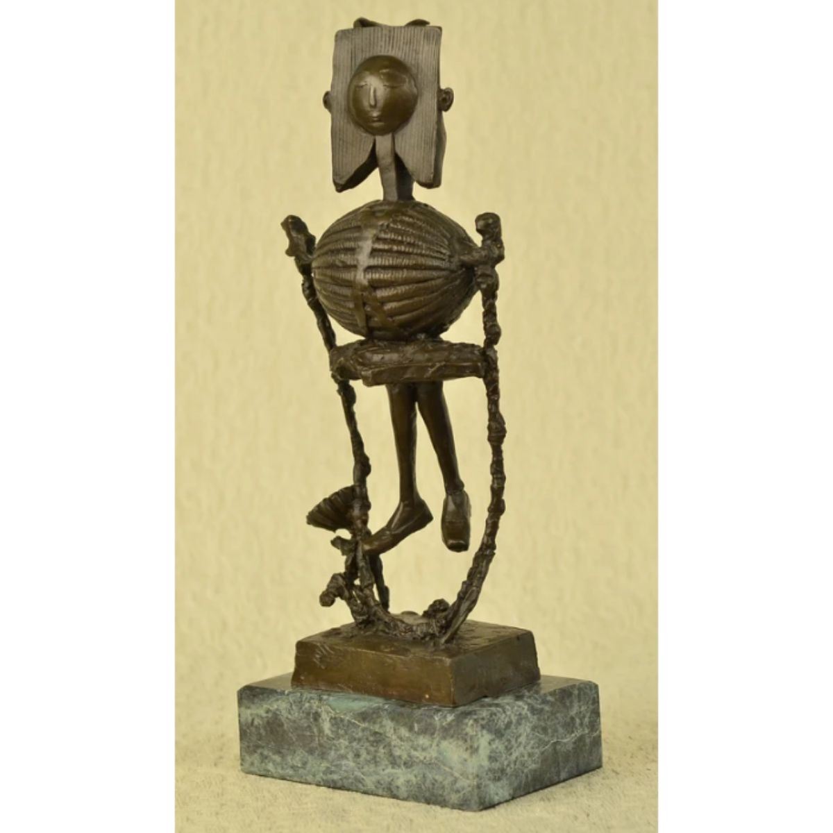 Skeleton Sunshine Picasso Style Bronze Metal Sculpture Abstract Cubism ...