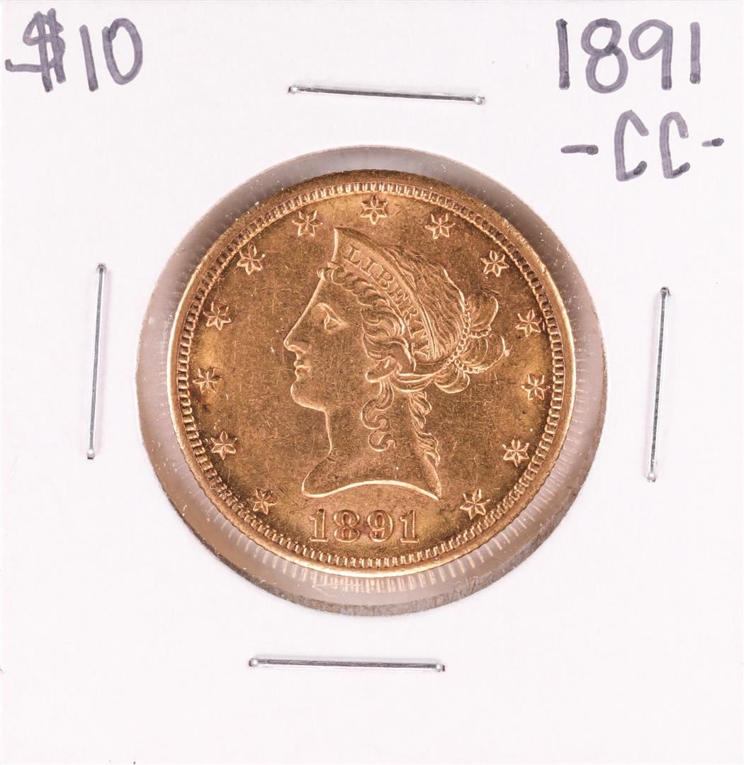 1891-CC $10 Liberty Head Eagle Gold Coin