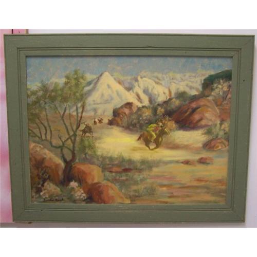 Western Painting- Cowboy Chase Scene #993236