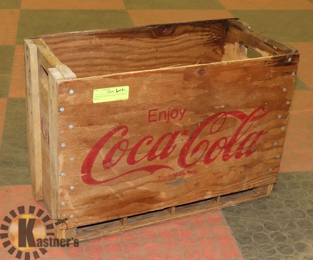 VINTAGE WOOD COCA-COLA CRATE WITH