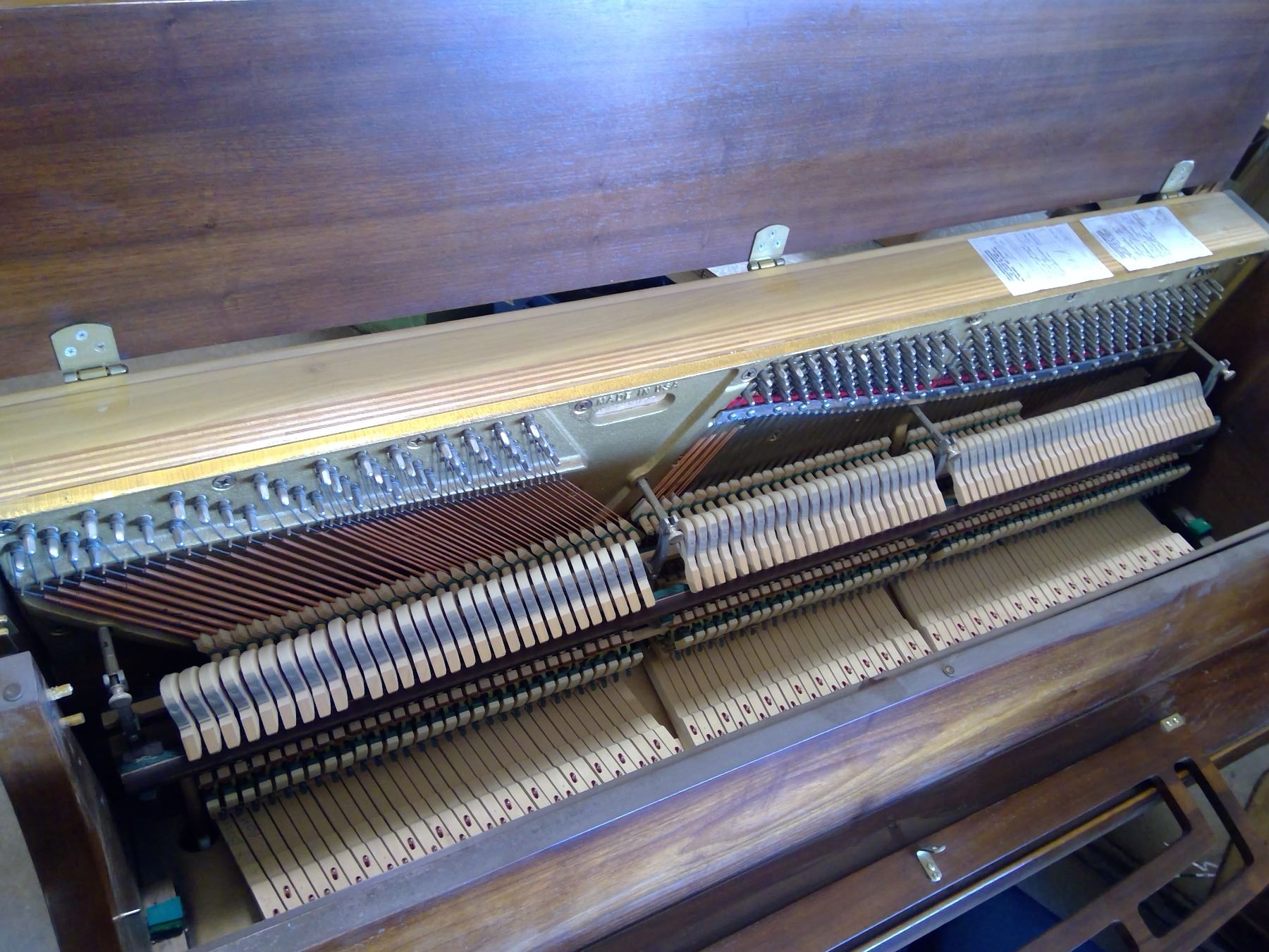 Wooden Upright Piano w/ Bench - Conn (58" x 22" x 42"H) - Schmalz Auctions