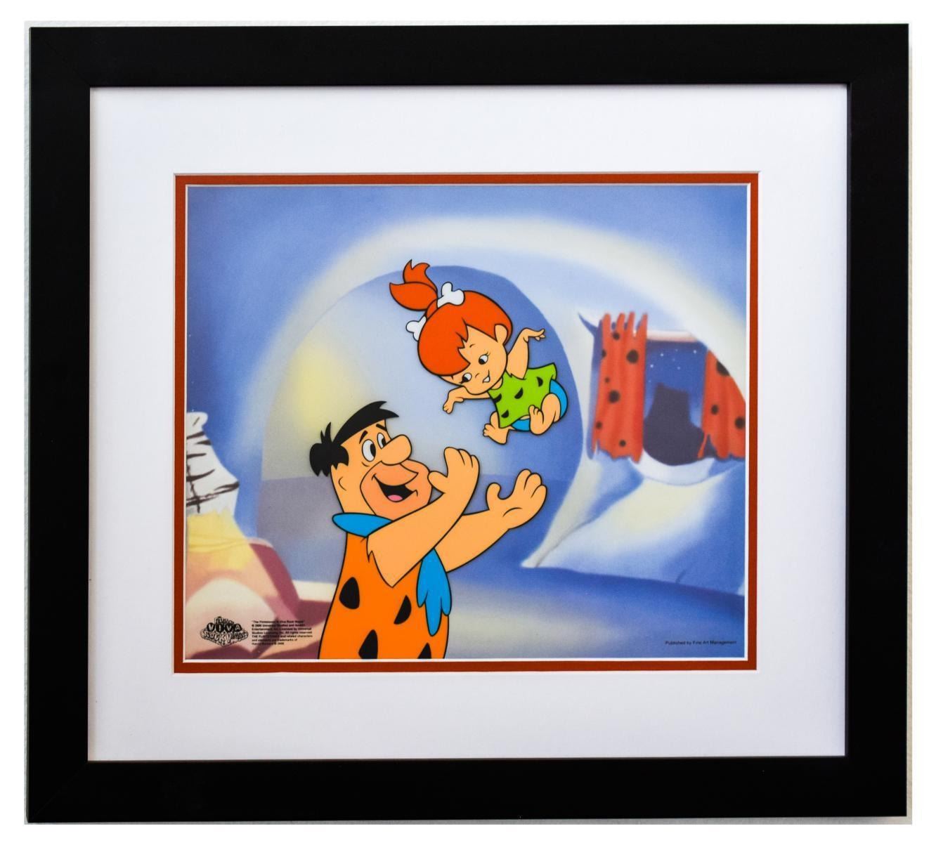 Hanna-Barbera- Sericel "Fred Tossing Pebbles"