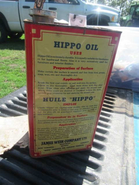 Hippo OIl Can & 3 Vogue Tobacco Tins