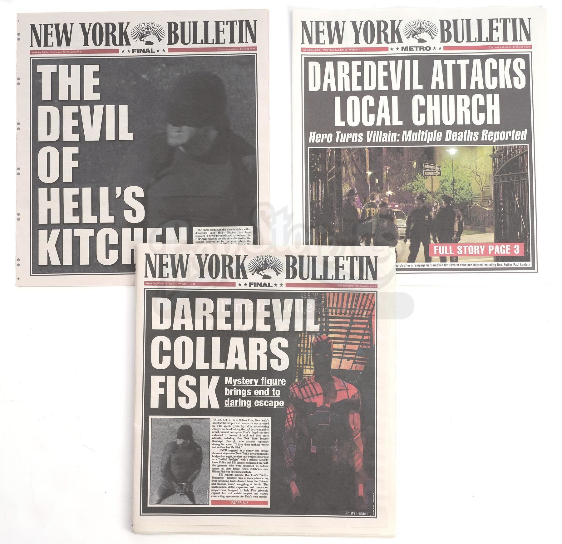 Marvel's Daredevil (TV Series) - Set of New York Bulletin Daredevil ...