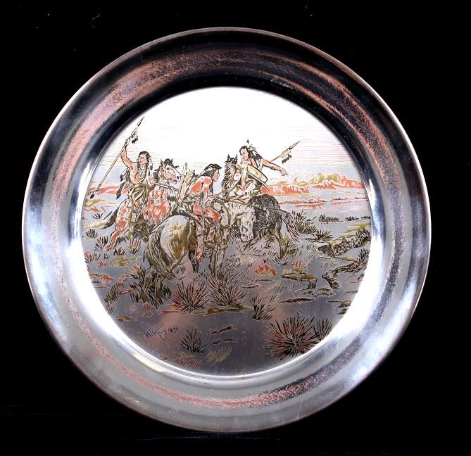 Reed & Barton C.M. Russell Collector Plate Set