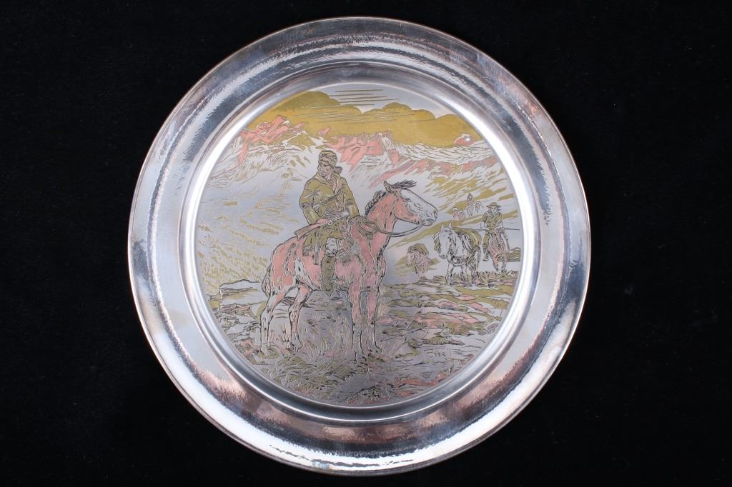 Reed & Barton C.M. Russell Collector Plate Set