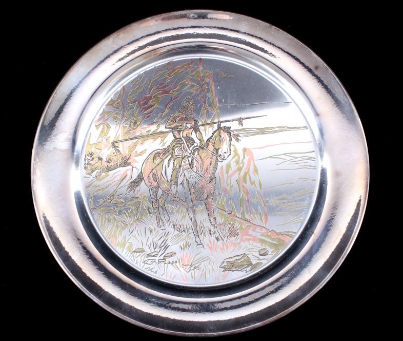 Reed & Barton C.M. Russell Collector Plate Set