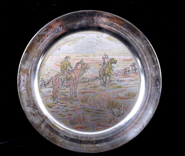 Reed & Barton C.M. Russell Collector Plate Set