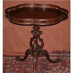 Magnificent Carved Weiman Table w/ Gallery #1037656
