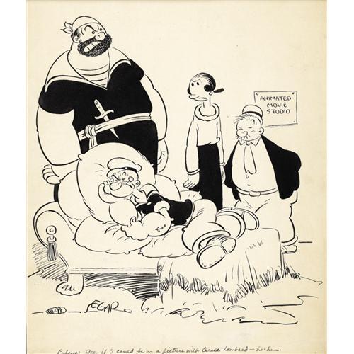Elzie Segar Popeye "Sindbad" Illustration Original Art