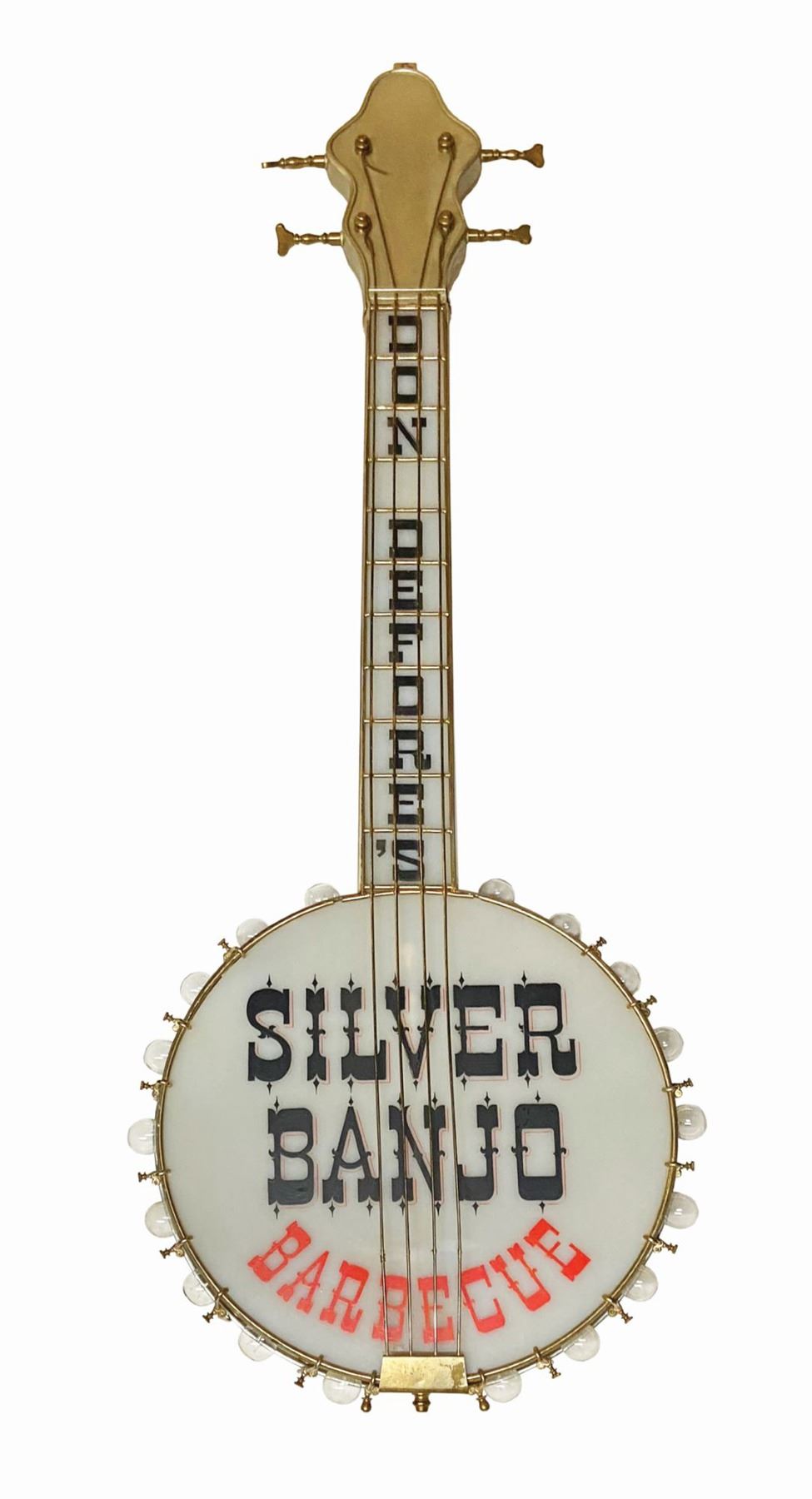 Don DeFore's Silver Banjo Entrance Sign.