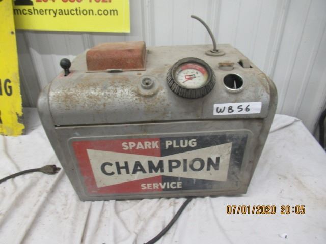 Vintage Service Station Champion Spark Plug Machine