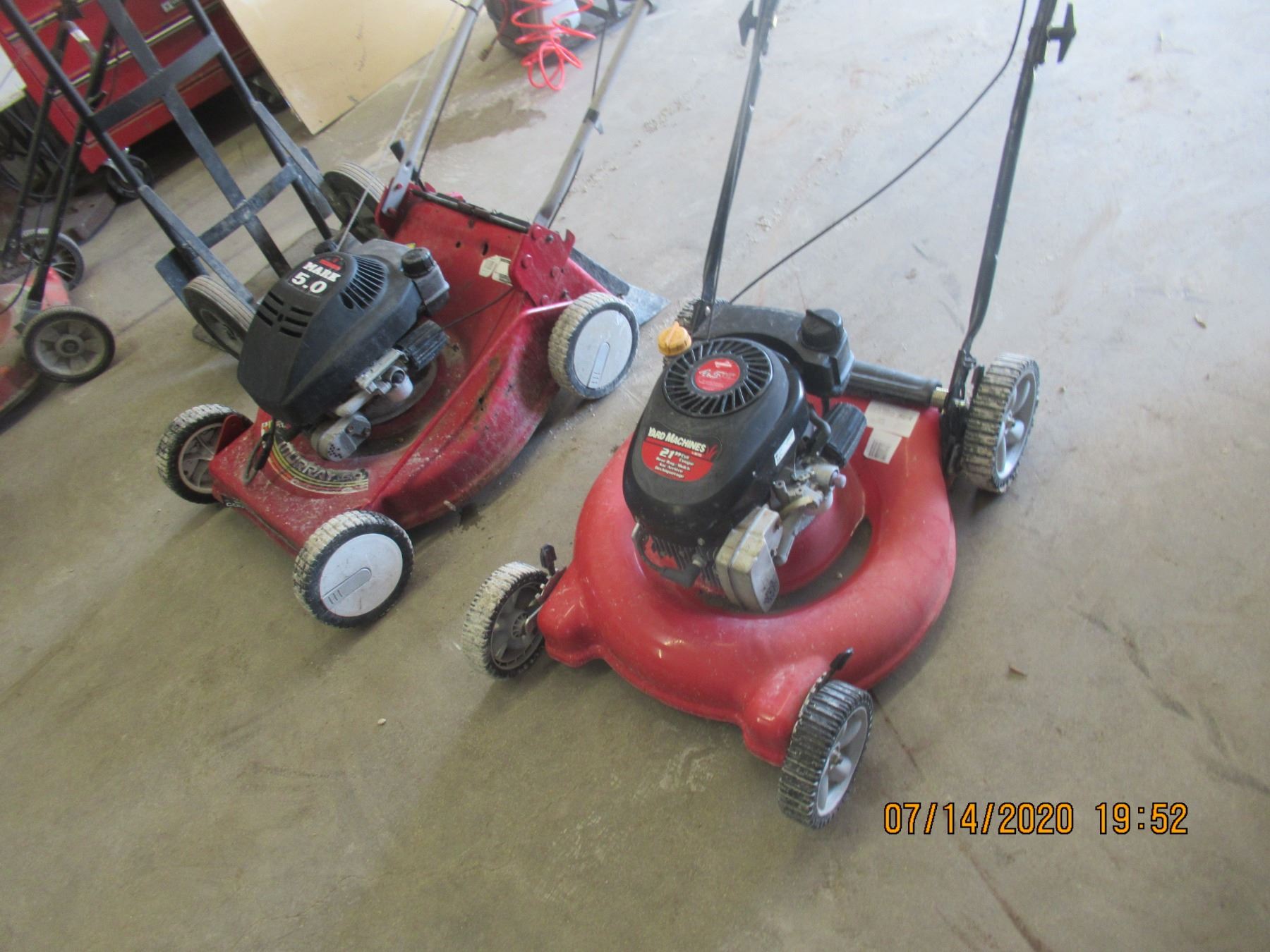 Murray 5 HP 21" Push LAwn Mower, Yard Machine 4.5 Push Lawn Mower, both ...