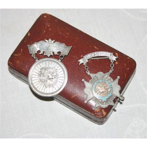 Rare 19th Century Sons of St George Award Pins #1062137